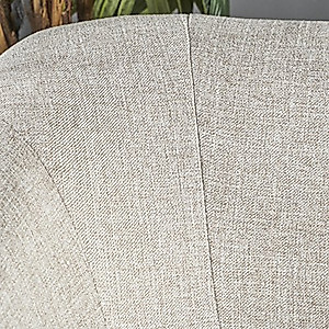 GDFStudio Christopher Knight Home Sheena Mid-Century Modern Fabric Loveseat, Beige / Natural