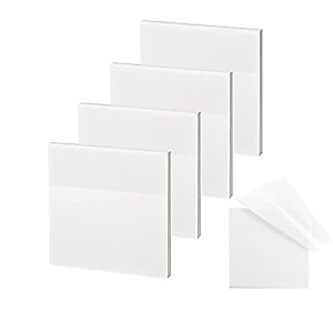 Transparent Sticky Notes - 3x3 inch Clear Sticky Notes Waterproof Self-Adhesive Translucent Sticky Note Pads for Books Annotation, See Through Sticky Notes for School & Office (200 Sheets)