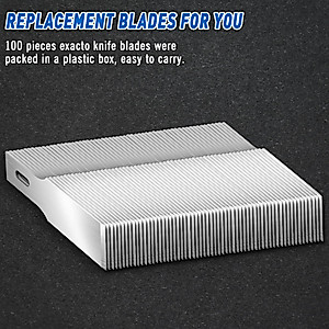 DIYSELF 100 Pack Exacto Knife Blade Refills - #18 Hobby & Craft Knife Blades, High Carbon Steel for Scrapbooking & Stencil