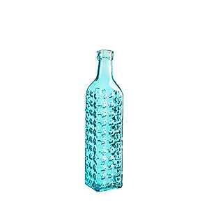 Evergreen Garden Brilliant Blue Glass Bottles, Set of 6