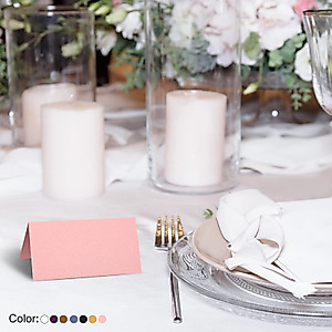 PATIKIL Table Name Place Cards,25Pcs 3.9 x 3.9inch Favor Decor Foldable Blank Card for Wedding Party Seating Place Cards Black