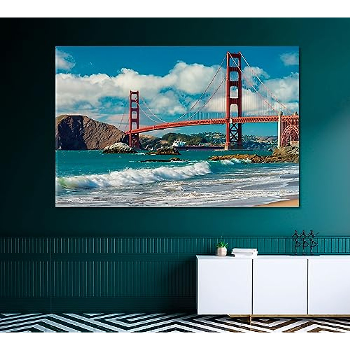 Golden Gate Bridge California USA Canvas Print 3 Panels / 36x24 inches