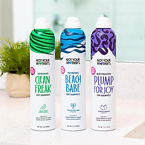 Not Your Mother's Dry Shampoo Assortment (3-Pack) - 7 oz - Clean Freak, Plump for Joy, Beach Babe Dry Shampoos - Instantly Absorbs Oil in Hair