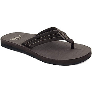 Quiksilver Men's Carver Suede 3 Point Flip Flop Athletic Sandal, Demitasse Solid, 10 M US