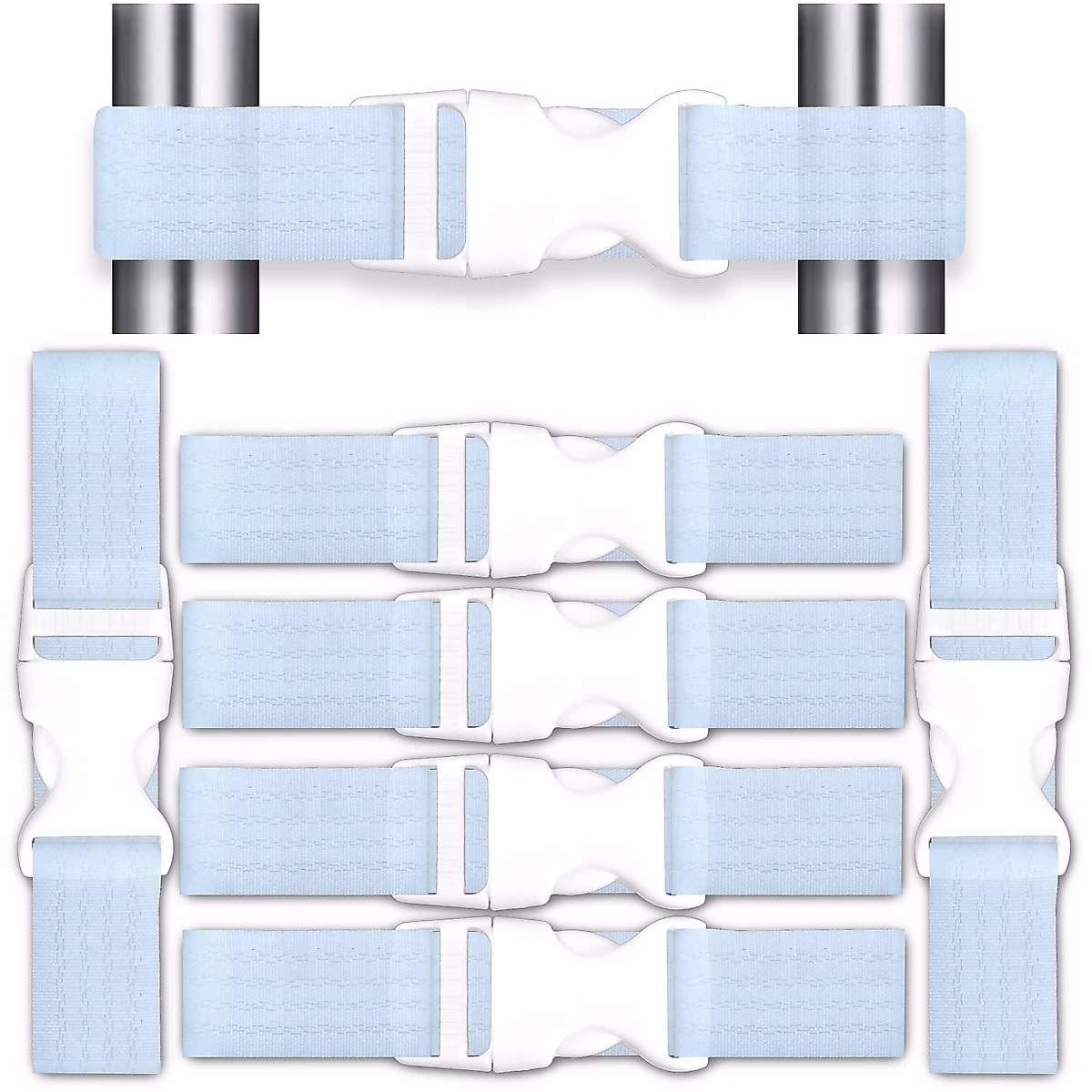 Vukgahao French Door Fridge Lock Multi-Functional Magic Buckle Baby Cabinet Lock forRV Cable Tie Best Gifts for Child Safety Products (White, 14)