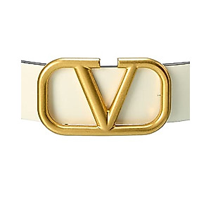 Valentino Vlogo 40Mm Reversible Leather Belt, 90, White