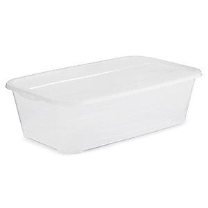 Life Story Durable 5.7-Liter Clear Shoe & Closet Storage Box Container (12 Pack)