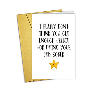 Nchigedy Funny Boss's Day Card for Men Women, Humorous Boss's Day Gift for Boss, Boss's Birthday Card, Retirement Card for Boss Coworkers