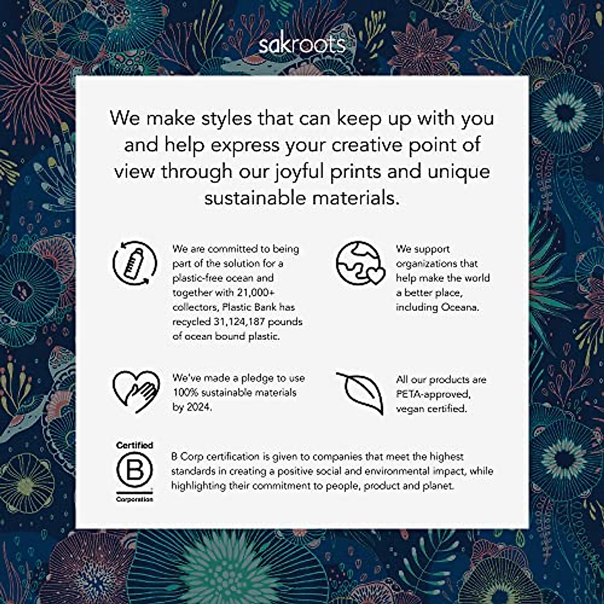 Sakroots Womens Eco-twill Sakroots On The Go Packable Backpack in Eco Twill, Rainbow Wanderlust, One Size US