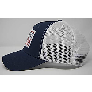 Urban Ridge Reagan Bush ’84 Adult Trucker Hat Snapback, Navy Blue with Embroidered Patch