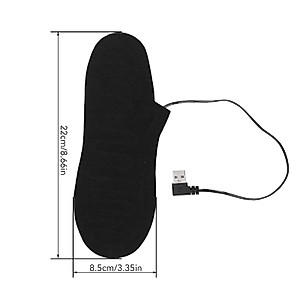 Buachois 4 Pcs Heated Socks,Electric Heated Insoles Foot Warmers USB Rechargeable,Battery Heated Socks,Winter Foot Warmer Socks for Skiing, Hiking, Cycling, Camping, Hunting, Fishing