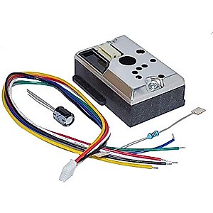 ZYM119 GP2Y1014AU0F Compact Optical Dust Sensor Compatible GP2Y1010AU0F GP2Y1010AUOF Smoke Particle Sensor with Cable Circuit Board