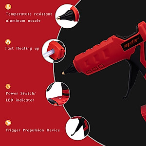 Cordless Hot Glue Gun for Milwaukee 18V Battery, 100W Handheld Battery Powered Glue Gun Kit with 20PCS Full Size Glue Sticks for Arts & Crafts & DIY, Tool Only (Battery NOT Included)