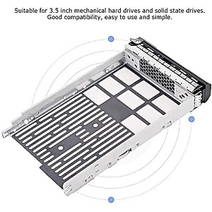 AIHG 2pcs 3.5" SAS SATA SATA Hard Drive Caddy Tray Enclosure Compatible for DELL PowerEdge R310 R320 R410 R415 R510 R515 R610 R710 T610 T710 KG1CH F238F (KG1CH-2PCS)