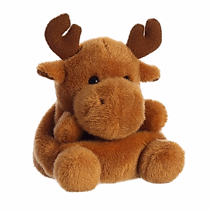 Aurora® Adorable Palm Pals™ Cinnamon Moose™ Stuffed Animal - Pocket-Sized Play - Collectable Fun - Brown 5 Inches