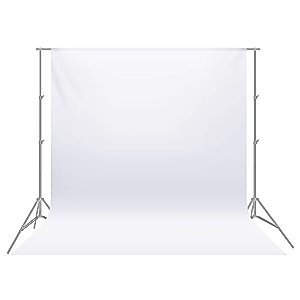 Neewer 6x9 feet/1.8x2.8 Meters Photo Studio 100 Percent Pure Polyester Collapsible Backdrop Background for Photography, Video and Television (Background Only) - White