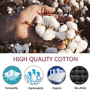 Sundaylike High Back Patio Chair Cushions Outdoor, Rocking Chair Cushions Set with Ties, Thickened Patio Chaise Lounger Swing Bench Cushion Loveseat Recliner Pads Mat Garden (Navy Blue)