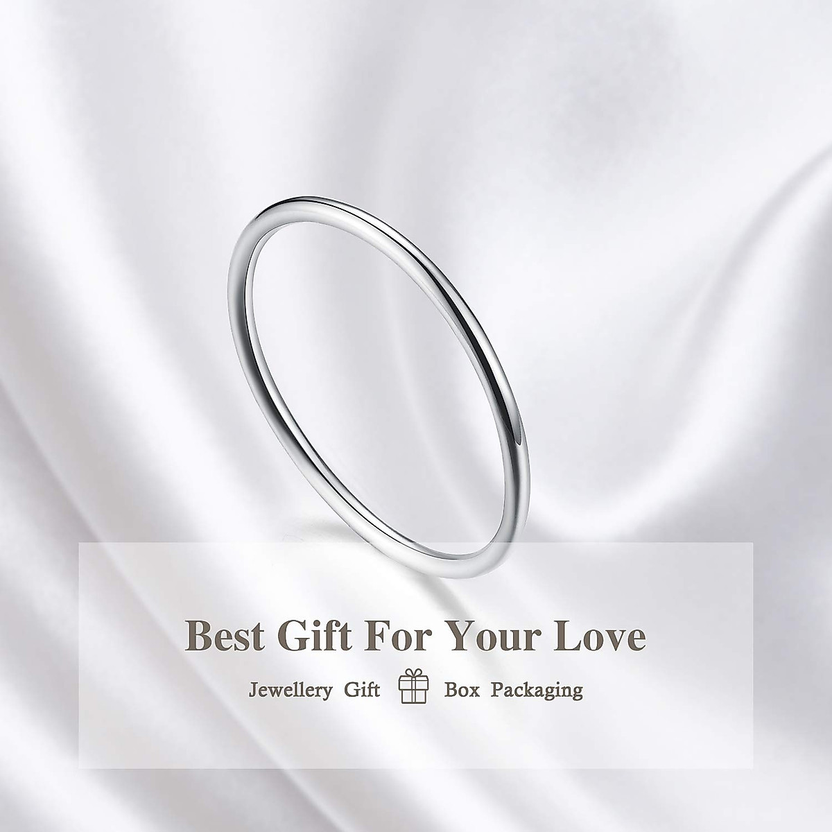 MADEONE ✦Mothers Day Gifts Thin Rings Thumb Rings For Women Size 2-11 925 Sterling Silver 14K Gold Plated High Polish Minimalist Stackable Rings 1mm Ring Engagement Ring for Women.