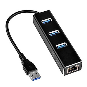 Silverstone SST-EP04B USB 3.1 Gen1 Compatible, 3-Port Hub/LAN Adapter