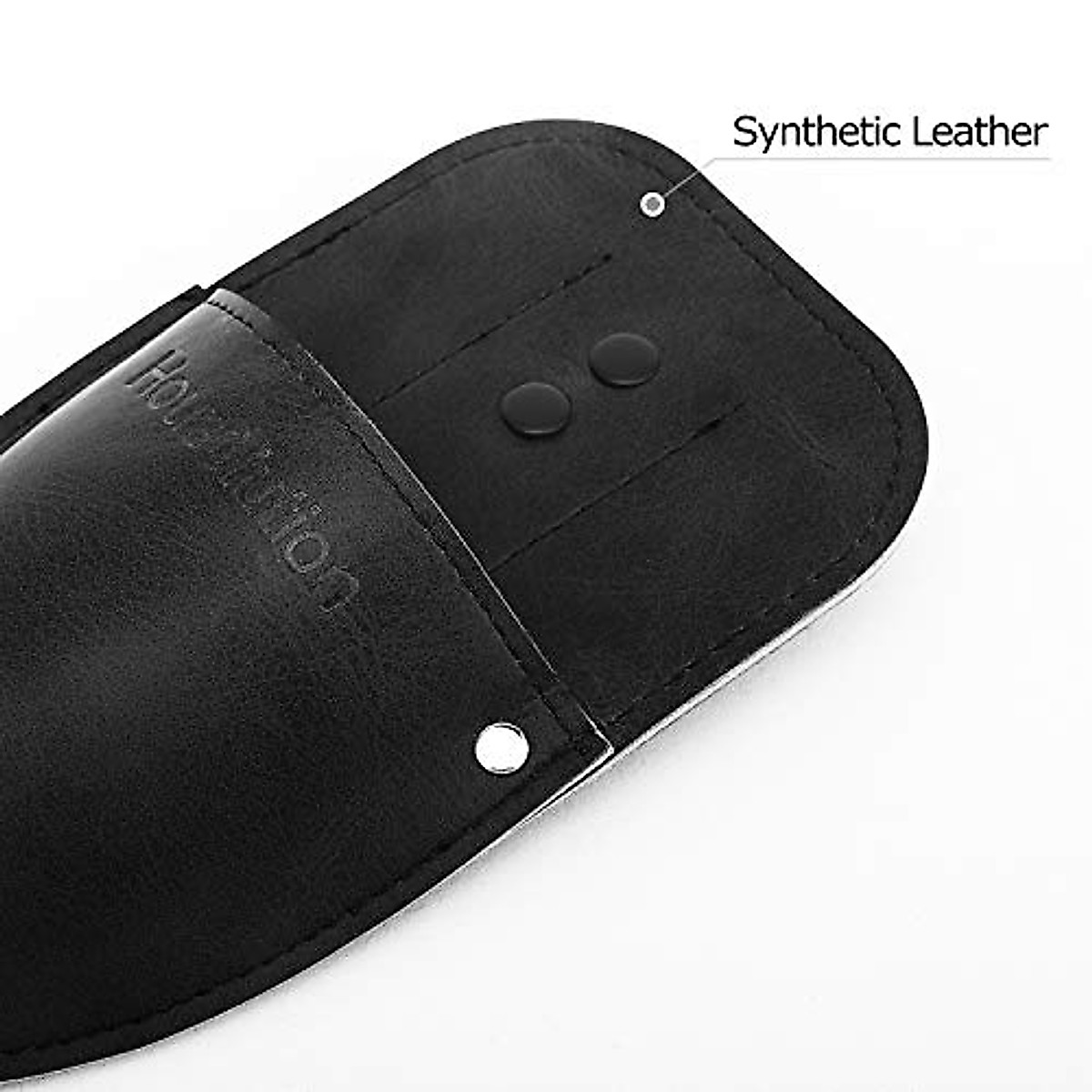 Housolution Garden Pruner Sheath, Pruner Holster, Premium PU Leather Holster Protective Case Cover Scabbard for Gardening Pruning Shears Scissor - Black