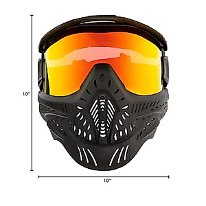 HK Army HSTL Goggle Paintball Airsoft Mask with Anti Fog Thermal Lens (Black/Fire Lens)