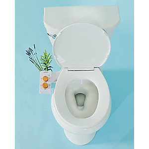 TUSHY Spa Bamboo Premium Bidet Attachment and Relaxed Ottoman Bundle