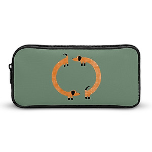 Dachshund Sausage Dogs Pencil Case Pencil Pouch Coin Pouch Cosmetic Bag Office Stationery Organizer