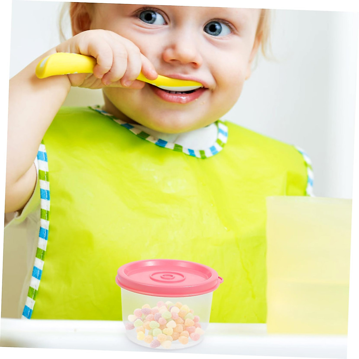 GREENADSCAPE Baby Food Storage Boxes Set of 12 Mini Containers for Baby Food Box Dishwasher Safe Color