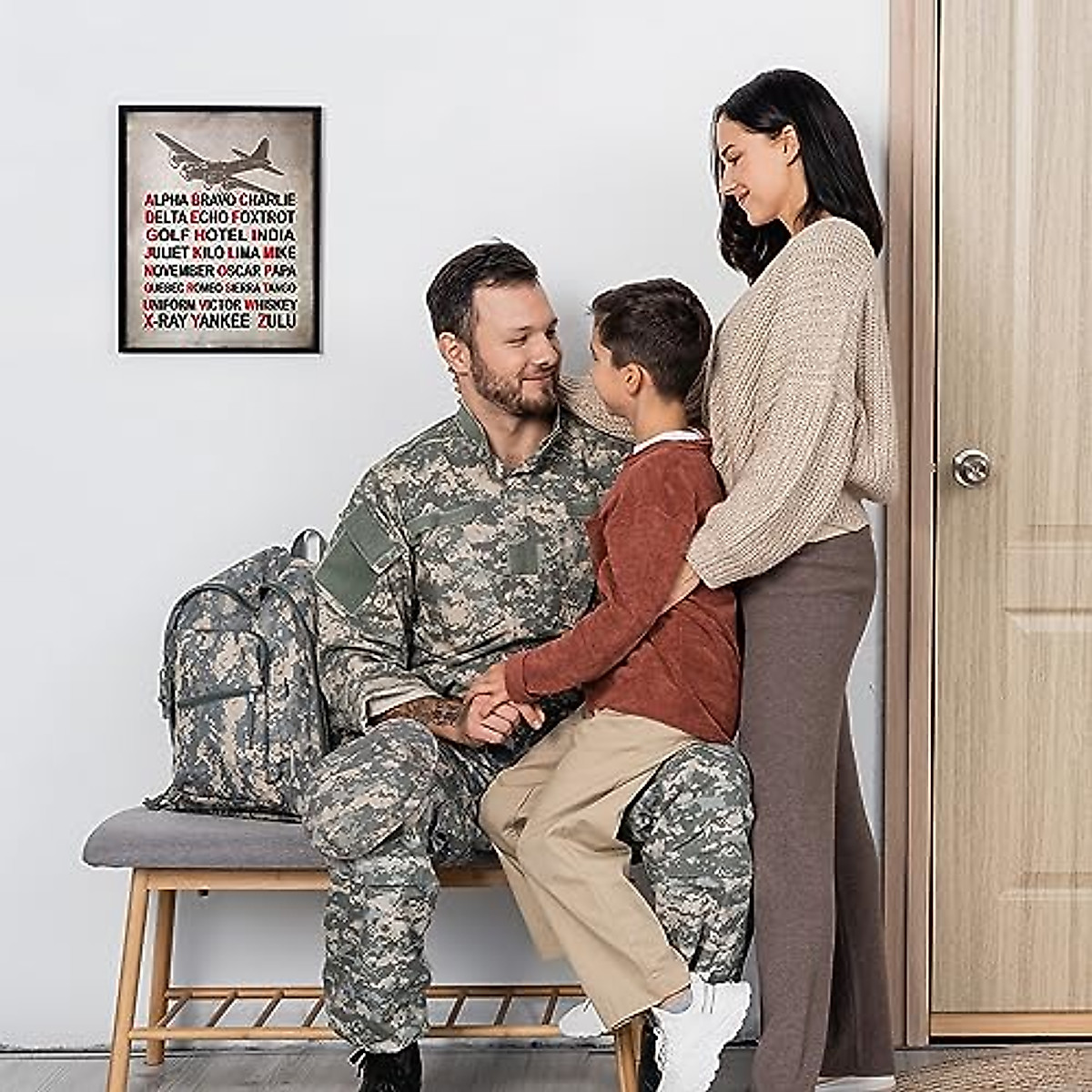 Alpha Bravo Charlie - Military Wall Art, NATO Phonetic Alphabet Military Wall Decor, Patriotic Wall Art Print, Home Decor, Bar Garage Decor, Living Room Decor For Wall, Office Decor, Unframed - 8x10