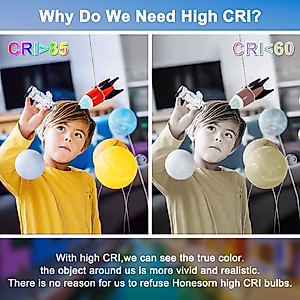 Honesorn 10 Pack G25 LED Globe Light Bulbs, 60 Watt Equivalent, 5000K Daylight Bathroom Light Bulbs E26 Base, Vanity Light Bulbs for Bathroom, Round Bulb Over Mirror, 120V CRI85+ 500LM Non-dimmable