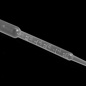 Acamifashion 50Pcs Airbrush 3ml Disposable Plastic Eye Dropper Transfer Graduated Pipettes Essential Oils Pipettes Dropper