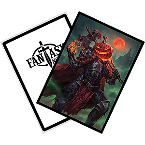 Fantasy North - The Pumpkin King - 100 Smooth Matte TCG Trading Card Sleeves - Fits Magic MTG Commander Pokemon and Other Card Games - Playing Card Sleeves