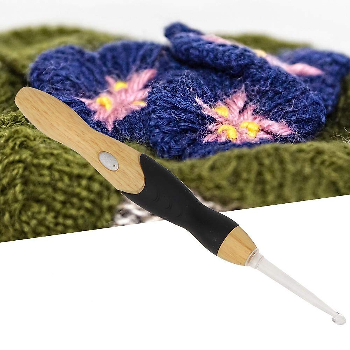 Crochet Needle Durable Crochet, Crochet Starter Kit Crochet Kit, Crochet Hook Set for Beginners Kids Adults Girls(Black)