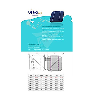 VIKOCELL 10Pcs 2.8W A Grade 125MM Monocrystalline Solar Cells 5x5 for DIY Solar Panel
