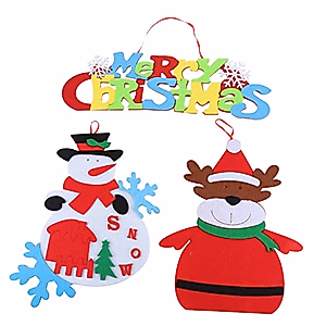 Elk Decor 3pcs Christmas Ornaments Christmas Decor Christmas Tree Ornaments Felt Reindeer Ornament Merry Christmas Ornament Felt Pendant Felt Christmas Adornment