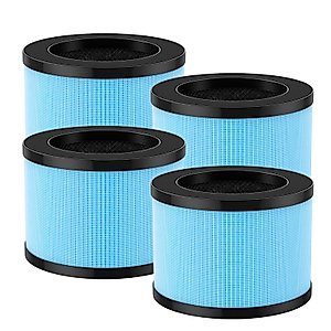 MK01 MK06 Air Filter Replacement Compatible with MK01 MK06, ToLife TZ-K1, Kloudi DH-JH01, POMORON MJ001H/MJ012H Air Purifier, 4 Pack