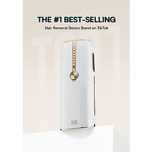 INIA Laser Hair Removal for Women and Men, IPL Hair Removal Device with Sapphire Ice-Cooling, Double Effectiveness & 5 Flashes per Second for Long-Lasting and Nearly Painless Results
