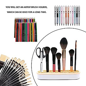 THILEMON Acrylic Paint Organizers And Storage Acrylic Paint Storage With Paint Brush Holder 5-layer, Acrylic Paint Storage Organizer For Acrylic Painting, Paint Storage Rack