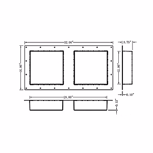 Uni-Green Double Recessed Shower Niche – Black,Easy and Quick Installation Flapped Over Thin Flange Wall Niche Insert for Shampoo and Soap Holder (16x32)