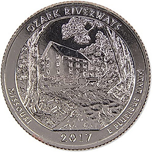 2017 S National Park Quarter 5 Coin Set Uncirculated Mint State Clad 25c