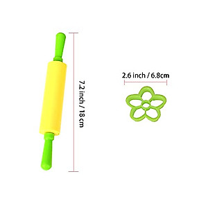 Inxens Playdough Molds and Cutters Play Dough Tools Set with Scissors kit for Kids Age 4-8, 19 pcs