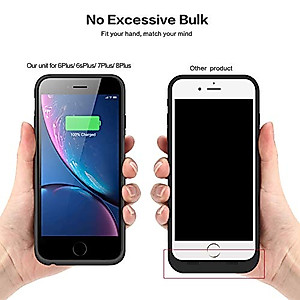 Battery Case for iPhone 6s Plus/6 Plus/7 Plus/8 Plus,8500mAh Portable Charging Case External Battery Pack for iPhone 6s Plus/6 Plus/7 Plus/8 Plus Rechargeable Charger Case Backup Power Bank(5.5 inch)