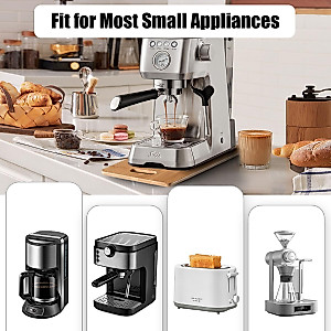 Bamboo Appliance Slider Sliding Tray - 360° Rotation Sliding Tray for Coffee Maker Airfryer Espresso Machine Food Processor & Mixer - 9.8''x15.4''