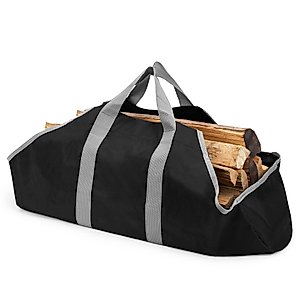 Stanbroil Canvas Firewood Carrier Bag, Durable Firepalce Log Tote with Handles for Wood Fire Stove, Outdoor Camping