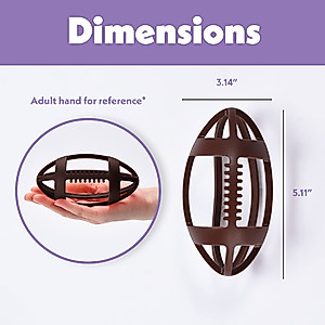 elbebe Silicone Football Baby Teether Toy -Teething Toys for Babies 0-6 months, BPA-free Baby Teething Toys, Chewable Baby Teethers 0-6 months, Baby Chew Toys for Teething Baby Relief -Chocolate Brown