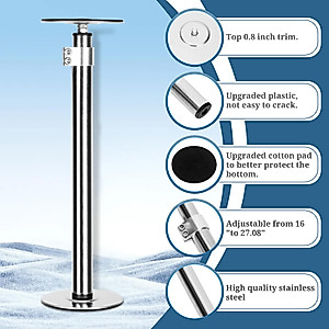 Undermount Sink Bracket for Kitchen,Adjustable Stainless Steel Undermount Sink Support,Sink Support Undermount Kit,Sink Repair Kit for Kitchen and Bathroom,Sink Support Legs（16 "To 27.08"）