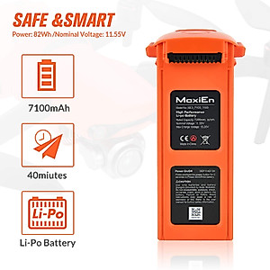 Autel Robotics EVO 2 Battery 7100 mAh 11.55V Smart Battery for EVO II/EVO II Pro/EVO 2 Enterprise/RTK/EVO 2 Dual 640T Drones(V2 & V3), 2025 N-e-w, Orange