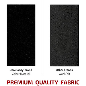 ConClarity 1 in x 60 ft - Vibrancy Enhancing Projector Screen Felt Tape Border Deepest Black Ultra High Contrast Flocking for DIY Screen Borders Absorbs Light, Brightens Image & Stops Bleed