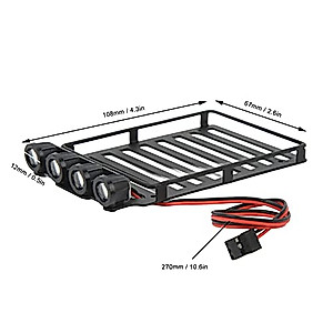 RC luggage rack, easy installation RC luggage rack for replacement Round Lamp