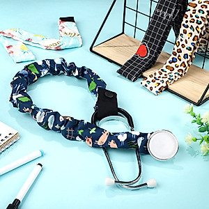 4 Pieces Stethoscope Covers with Removable Tube Handmade Stethoscope Accessories for Nurses Doctors (Bright Style)